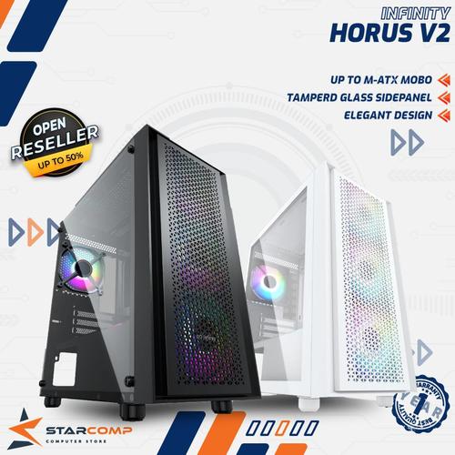 Jual INFINITY HORUS V2 Gaming Case Black / White Casing PC - Hitam ...