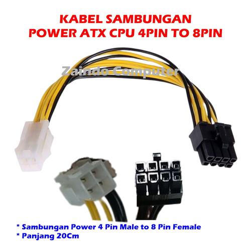Jual KABEL ATX 4 PIN TO 8 PIN - KABEL SAMBUNGAN POWER ATX CPU 4PIN TO ...