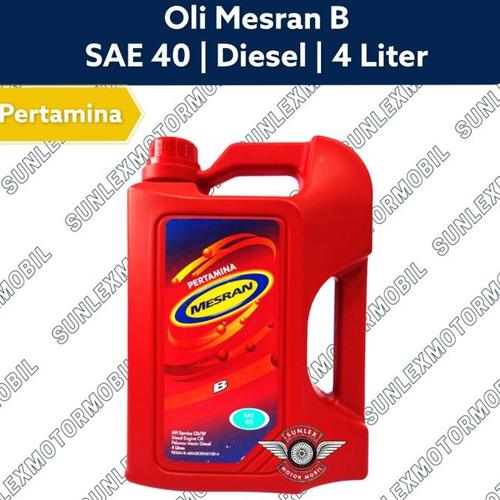 Jual OIL - OLI MESIN PERTAMINA MESRAN B SAE40 4L 4 LITER B40 TRUK ...