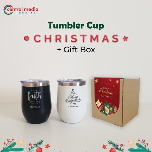 Jual Tumbler Cup Grafir Natal + Gift Box Gelas Mug Kopi Stainless ...