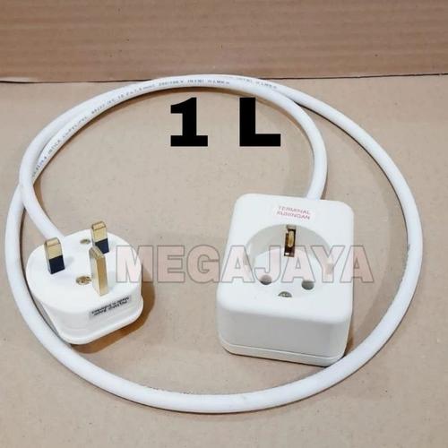 Jual adaptor umroh sambungan kabel kaki 3 ke kaki 2 colokan UK PLUG ...