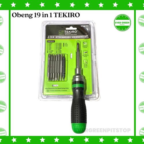 Jual TEKIRO Obeng Set Rachet 19 in 1 Multifungsi Serbaguna Bolak Balik ...