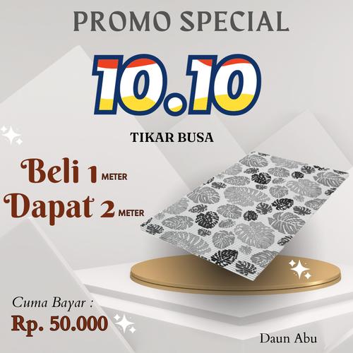 Promo Tikar Busa PVC Lebar=65cm Tikar Busa Dapur Kamar Mandi DAUN ABU ...