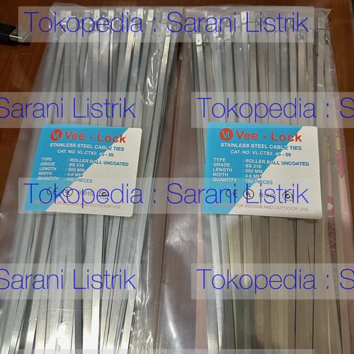 Jual Cable Ties SS316 - Kabel Tis Stainless 316 4.6 x 500 mm - 100pcs ...