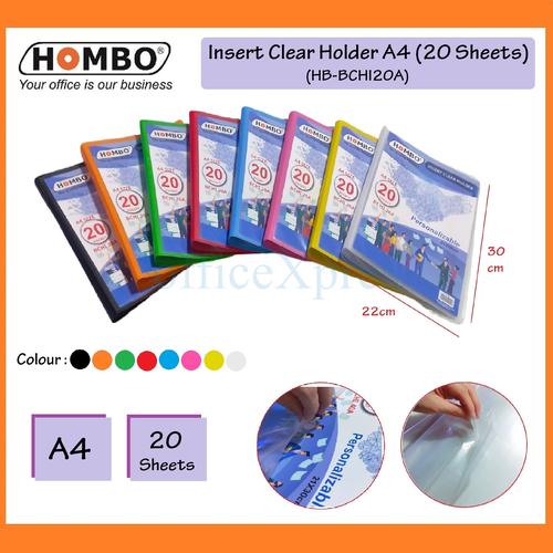 Jual Insert Clear Holder A4 F4 10,20,40 Lembar/ Map Plastik /Dokumen Keeper - A4 20 Lembar ...