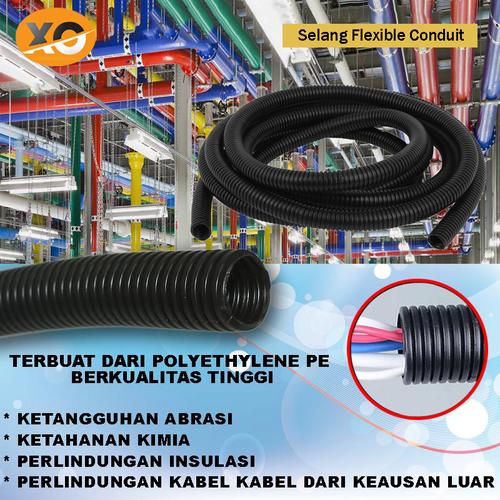 Jual Selang Flexible Conduit Pelindung Pembuangan Kabel Ac Spiral 20mm ...