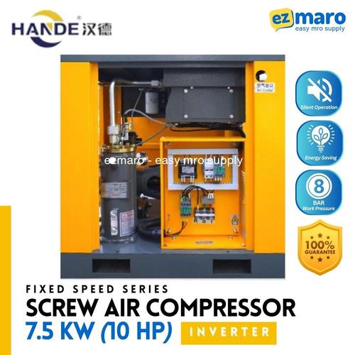 Jual HANDE KOMPRESOR SCREW 10 HP/7,5 KW AIR COMPRESSOR 10HP INVERTER ...
