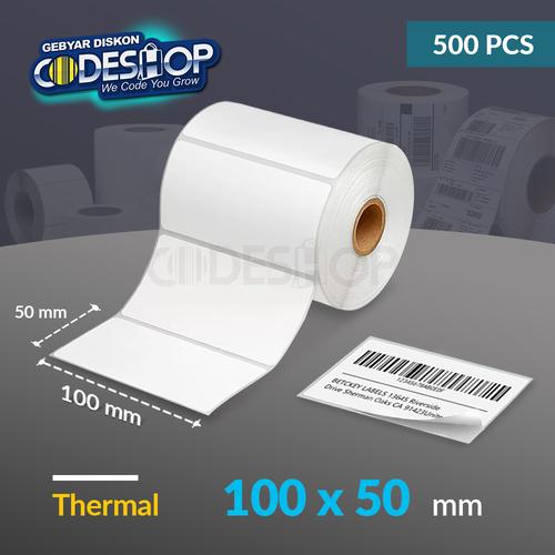 Jual Codeshop Label Thermal 100 x 50 mm 1 Line Core 1 Inch Isi 500 Pcs - Kota Semarang ...