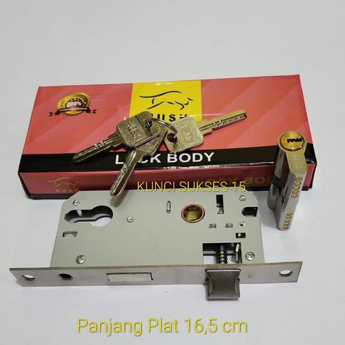 Jual Bodi Kunci Pintu Tanggung Lidah / Lock Body Pintu Medium Ukuran 17 ...