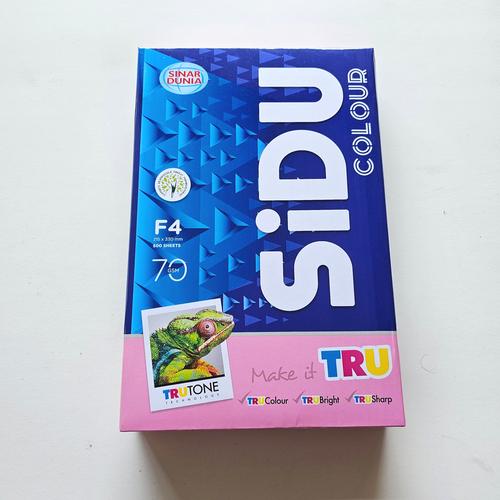 Jual SIDU Warna 70gr F4 Kertas HVS color hijau pink kuning biru Sidu ...