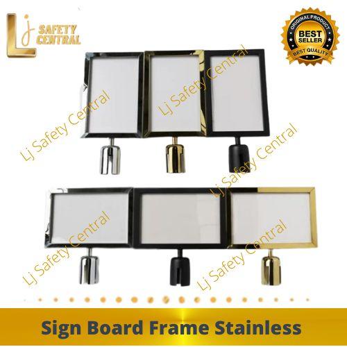 Promo SIGN FRAME Stainless A4 LANDSCAPE SIGNAGE / PAPAN TIANG ANTRIAN ...