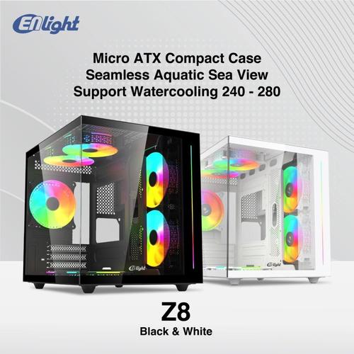 Jual Casing PC Enlight Z8 Compact M ATX Free 3Fan - Casing Komputer Z8 ...