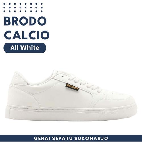 Jual BRODO Calcio All White Original Sepatu Sneakers Casual Pria Wanita ...