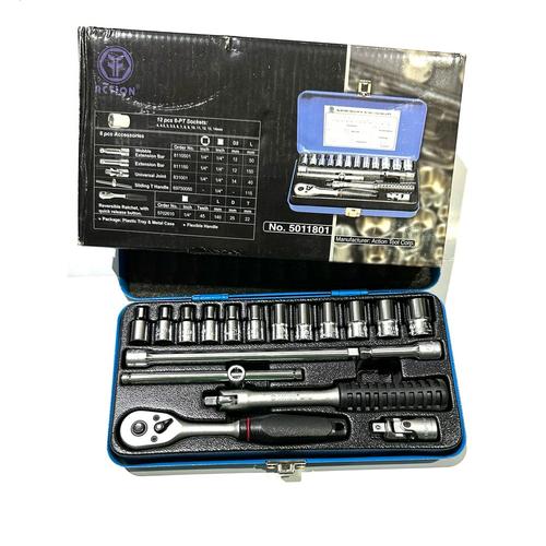 Jual Kunci Sock set 18 pcs 1/4" 6 Pt Action / Socket Wrench 1/4 inch - Jakarta Utara ...