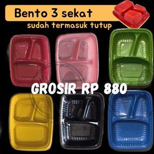 Jual BENTO MINI BENTO WARNA BENTO SEKAT 3 BENTO ULTAH ANAK MIKA ULTAH ...