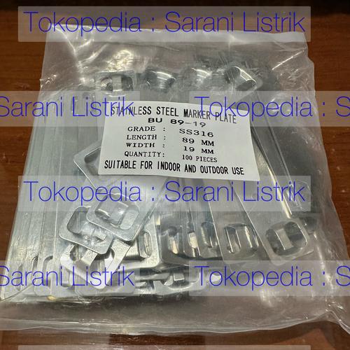 Jual Kabel Plat Cable Marker Plate Stainless 316 89 x 19 mm - eceran ...