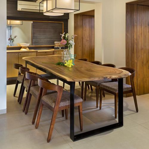 Jual Dining table bahan kayu jati top meja kayu trembesi kaki besi ...