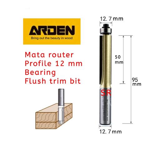 Jual Mata Router Roda 12mm×50mm As 1/2 Straight Bits With Bearing ARDEN ...