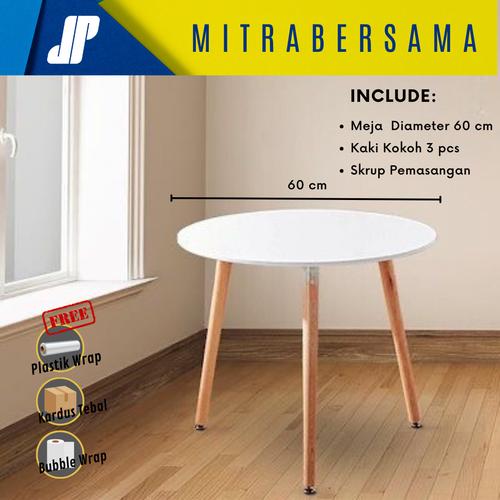 Jual (ROUND TABLE) MEJA BULAT BESAR RUANG TAMU MINIMALIS BUNDAR MEJA ...
