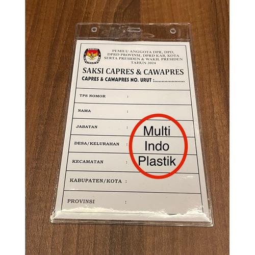 Jual Id card plastik panitia pemilu/plastik tanda pengenal pemilu ...