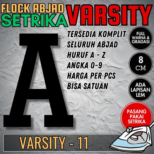 Jual Sablon Stiker Setrika Flock BASEBALL Nama Nomor Huruf VARSITY [11 ...