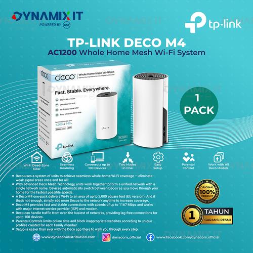 Jual TP-Link Deco M4 AC1200 Whole Home Mesh Wi-Fi System Router (1-pack) - Kota Surabaya ...