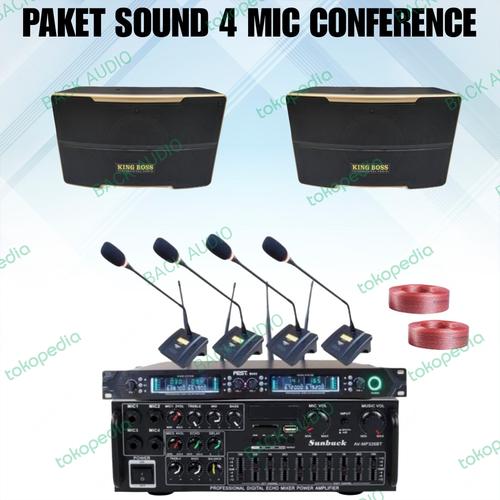 Jual PAKET SOUND SYSTEM RAPAT KANTOR SOUND ROOM 4 MIC CONFERENCE ...