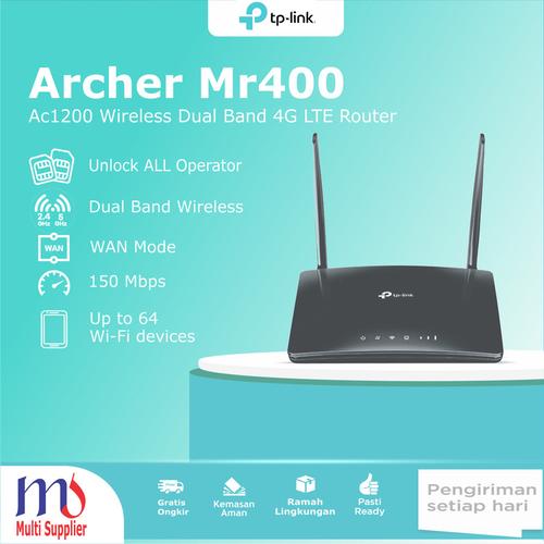 Jual Router Tp link Archer MR400 AC1200 Wireless Dual Band 4G LTE ...