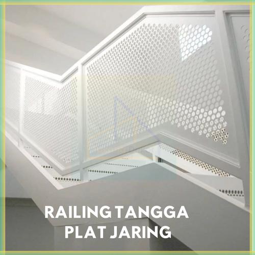 Jual Rail Tangga Handrail Besi kawat plat jaring hollow galvanis ...
