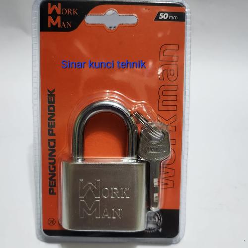 Jual Gembok Nekel Leher Pendek 50mm / Heavy Duty Lock Pendek 50mm ...