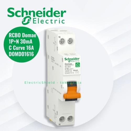 Jual SCHNEIDER NEW MCB ELCB / RCBO SLIM DOMAE 1P+N 16A C16 30mA ...