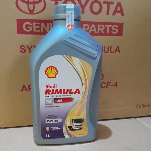 Jual OLI MESIN MOBIL DIESEL SHELL RIMULA R4 X 15W 40 BTL 1LTR 100% ASLI ...
