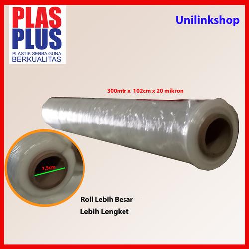Jual Plastik wrapping PlasPlus size lebar 107cm x 300mtr x 20mi - Jakarta Barat - Unilinkshop ...