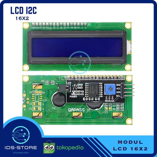 Jual Lcd 16x2 Biru Dilengkapi I2c Modul Sudah Tersolder Tinggal Pakai