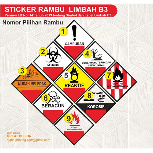 Jual Sticker Label Simbol Limbah B3 Bahan Berbahaya dan Beracun 10 x 10 ...