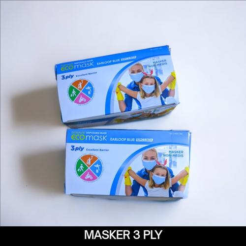 Jual Masker 3 ply 50 pcs merk eco mask / masker 3 ply - Kota Tangerang ...
