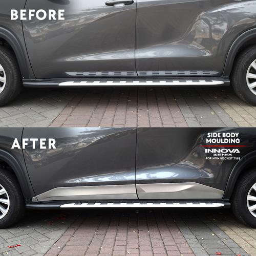 Jual side body moulding innova zenix otoproject matte silver - Kab ...