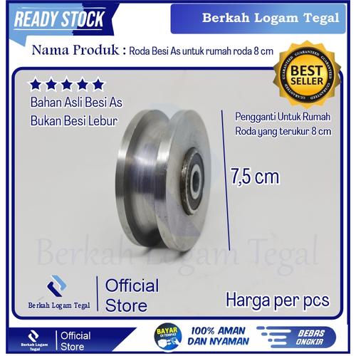 Jual Roda pagar 8 cm super besi AS roda saja tanpa casing atau rumah ...