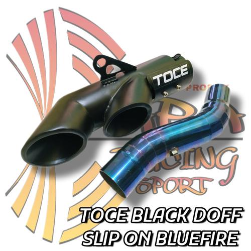 Jual Knalpot TOCE Black Doff Slip On CBR250RR Ninja 250 R25 MT25 Z250 ...
