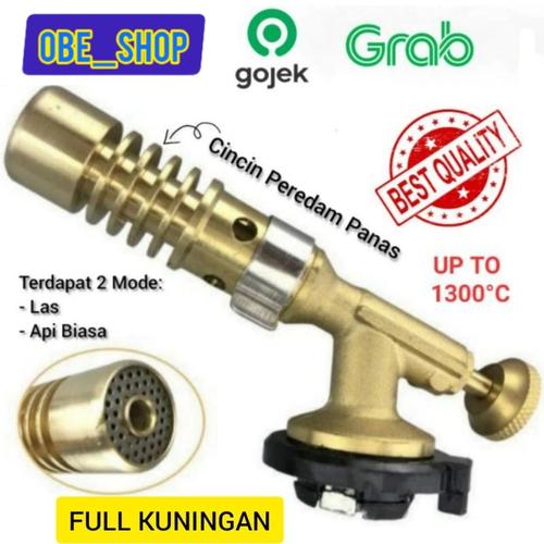 Jual Portable Gas Torch Kepala Las Kuningan Flame Gun BBQ Blow Torch RICAS - Tabung Gas - Kota ...