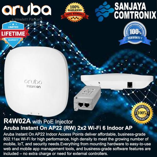 Jual HPE R4W02A Aruba Instant On AP22 802.11ax Wi-Fi6 (RW) 2x2 MU-MIMO ...