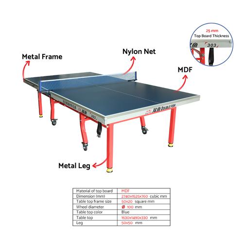 Jual Tenis Meja Pingpong Double Fish 303 Original Import Table Tennis ...