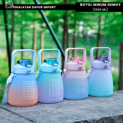Jual Botol minum air Gemoy Viral Pelangi 1.3 Liter - Biru - Jakarta ...