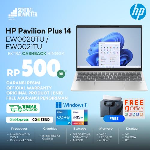 Jual HP PAVILION PLUS 14 I5 1355U 16GB 512GB W11+OHS 14" WUXGA IPS BLIT EVO - Blue - Kota Bogor ...