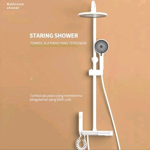 Jual Shower tiang set piano warna putih, Tiang shower panas dingin ...