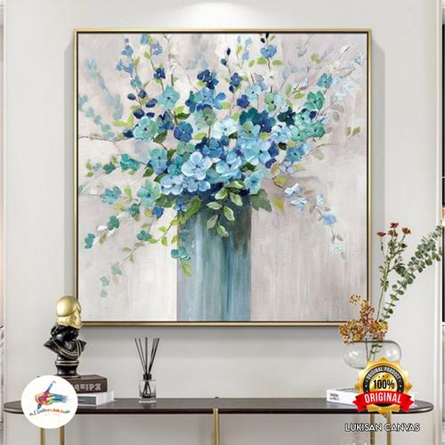 Jual hiasan dinding lukisan bunga pajangan ruang tamu minimalis ...