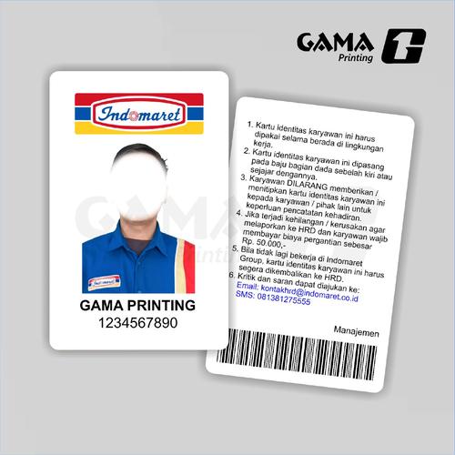Jual Cetak Kartu ID Card Indomart Pegawai Sehari Jadi Bahan PVC Tebal ...