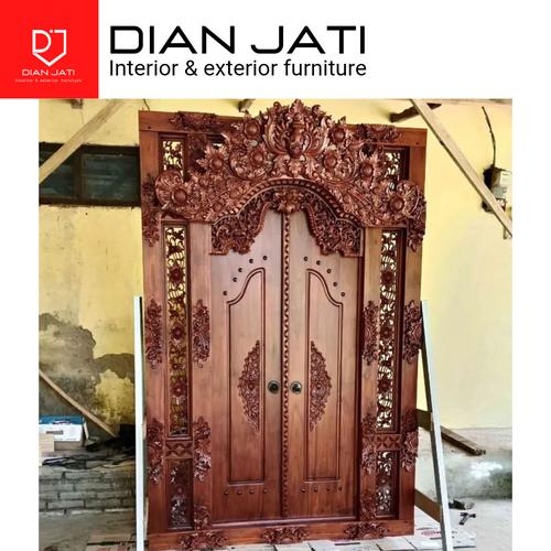 Jual Pintu Gebyok Jati Ukuran Style Bali Mewah Gapura Gebyog - BELUM ...
