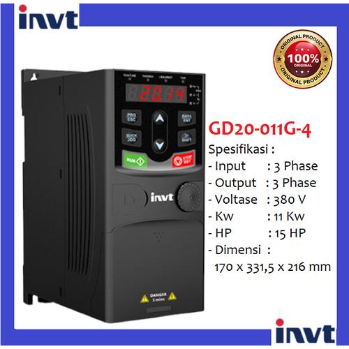 Jual Inverter Variable Frequency Drive INVT 11KW 15HP 3Phase 380V- GD ...