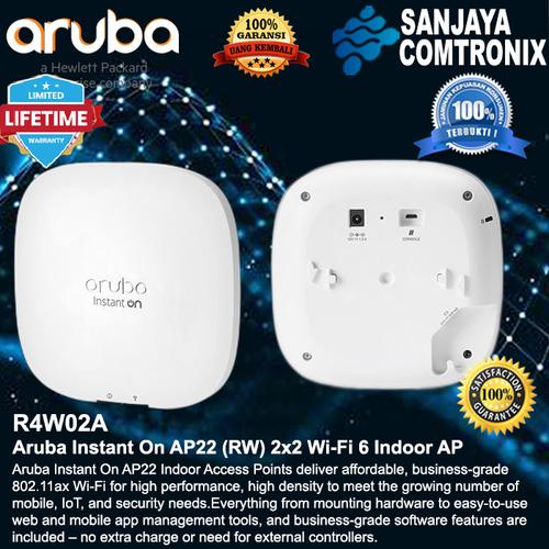 Jual HPE R4W02A Aruba Instant On AP22 802.11ax Wi-Fi6 (RW) 2x2 MU-MIMO ...